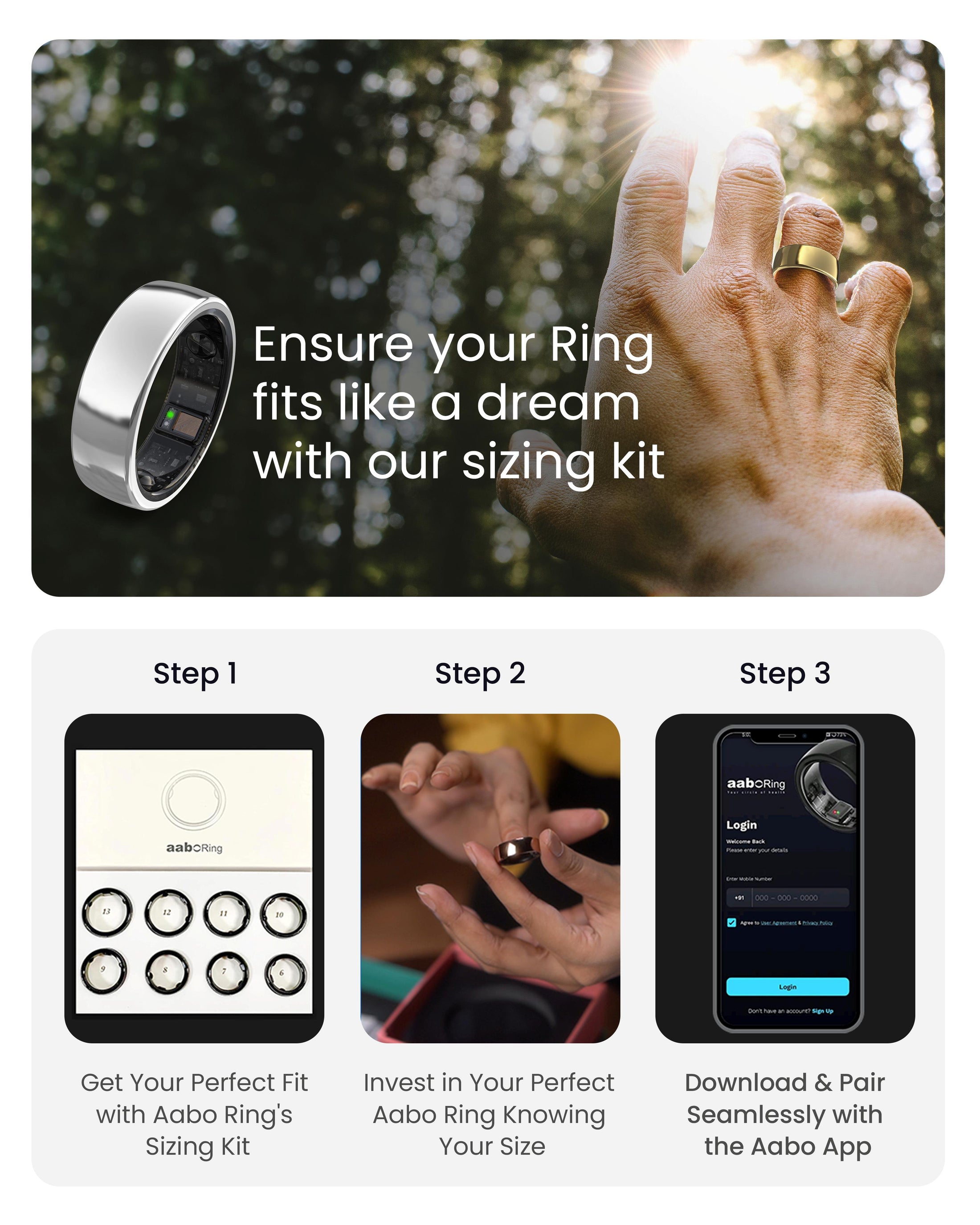 Smart Ring - Buy aabo Health Ring for Fitness, Stress & Sleep Tracking